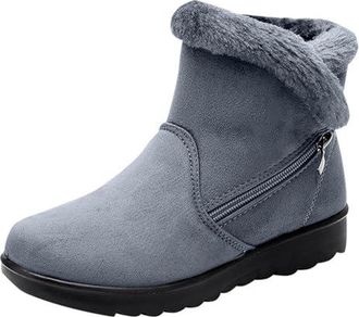 Generic Bottes dhiver en fausse fourrure pour femme - Bout rond - &Eacute;l&eacute;gantes - Thermiques - Confortables - &Agrave; enfiler - Bottines de neige - Pour le sport et la 