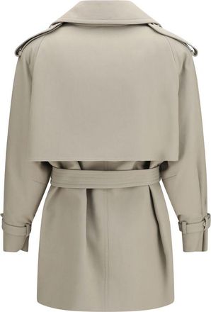 Max Mara Double-Breasted Cotton Trench Coat - Beige