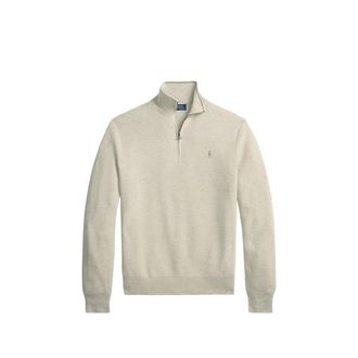 Polo Ralph Lauren Pull &agrave; col zipp&eacute; en maille textur&eacute;e de coton