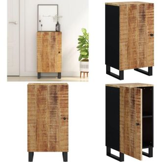 vidaXL Sideboard mit T&uuml;r 40x31x75 cm Massivholz Mango - Sideboard - Wohnzimmerm&ouml;bel - Holz Sideboard - Mangoholz - Schreibtisch - Home & Living
