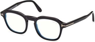 Tom Ford Homme, Accessoires, Noir, Taille: 49 MM Blue Block Round Opticals