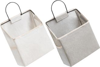 OSALADI 2 St&uuml;ck-Pack Wandh&auml;ngetaschen Aus Stoff Atmungsaktiv Faltbar Aufbewahrungsl&ouml;sung F&uuml;r Wohnheim Schlafzimmer Bad Mit Gro&szlig;em Fach Und Seitentaschen