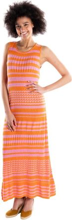 Akep Femme, Robes, Multicolore, Taille: 38 FR Longue Robe D&eacute;bardeur Crochet