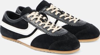 Dries Van Noten Sneakers aus Leder und Veloursleder