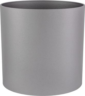 Leni Elegance Pflanzgefäß Übertopf | Ø 37 rund | Pflanztopf Hellgrau matt | Kunststoff UV-Beständig & wetterfest | Blumentopf für Erde & Hydrokultur | Indo
