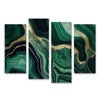 Islandburner Bild auf Leinwand Geode Texturen Hintergr&uuml;nde Gr&uuml;n Gold Bilder Wandbilder Poster