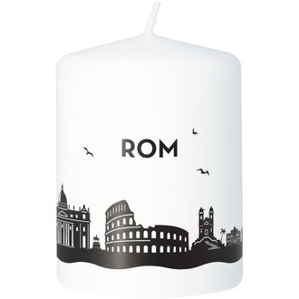 Goodtimes Stumpenkerze Rom Skyline (Wei&szlig;)