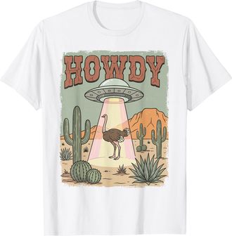 Image UFO Howdy Desert Ostrich T-Shirt