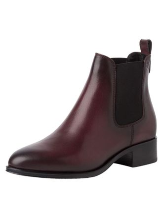 Tamaris Damen Chelsea Leder bequem; MERLOT, EU 41
