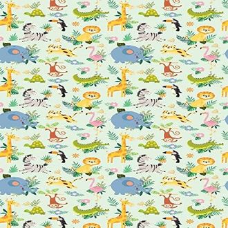 Homemania Teppich Bedruckt mit niedlichen Tieren, für Kinder, Heimdekoration, rutschfest, für Wohnzimmer, Schlafzimmer, Mehrfarbig aus Polyester, Baumwolle, 100