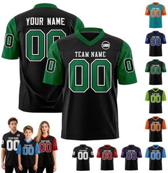 Generic Maillot de Rugby Personnalisable - Customisation int&eacute;grale (Logo, Nom, Num&eacute;ro) pour Hommes, Femmes, Enfants - Haut de Sport (Vert fonc&eacute;)