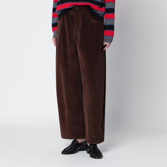 CORDERA Hose in Braun aus Cord