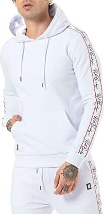 Red Bridge Sweat à Capuche avec Rayures Pullover Blanc GR.XXL