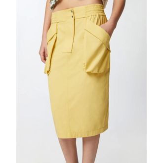 Pinko Pinko - Jupe Midi Crayon - Femme - Jupes - Jaune - Taille: 40 FR