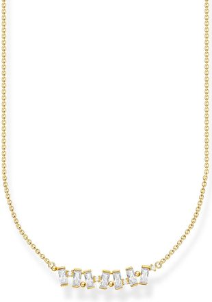 Thomas Sabo KE2095-414-14 Halskette Damen Weiße Steine Silber Vergoldet