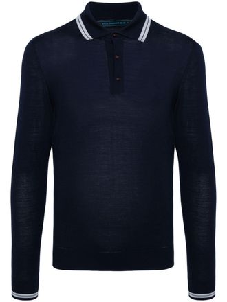 Kiton polo en laine - Bleu