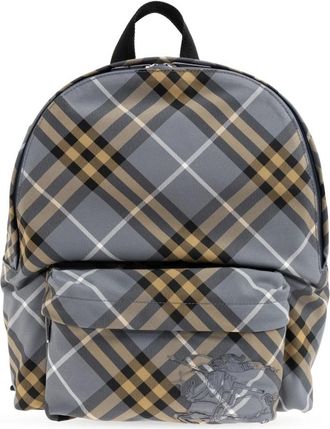 Burberry Homme, Sacs, Bleu, Taille: ONE Size Small Check Backpack