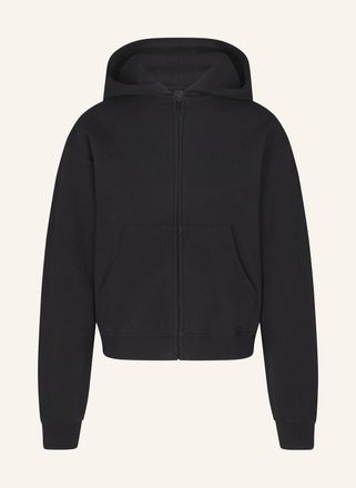 SKIMS Skims Lounge-Sweatjacke Cotton-Fleece schwarz