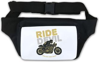 Generic Ride Devil Move Fast Think Faster Gürteltasche, Weiß