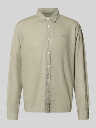 Pepe Jeans London Regular Fit Freizeithemd aus Leinen-Baumwoll-Mix Modell PAYTON