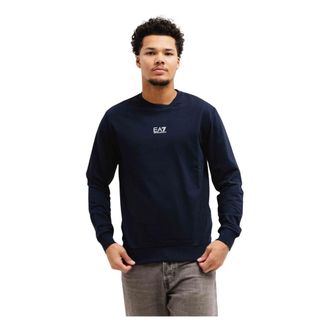 Emporio Armani Klassischer Navy Pullover f&uuml;r Herren - - Sweatshirts & Hoodies - Herren - Blau - S