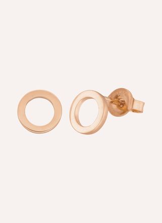 Leaf Ohrstecker Circle Aus 14 Karat Rosegold rosegold