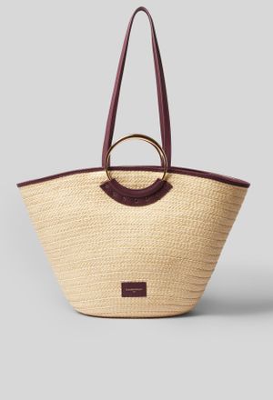 Claudie Pierlot Geflochtener Raffiakorb mit Griffen