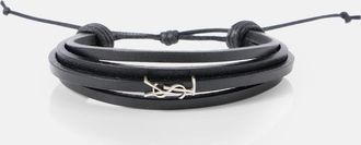 Saint Laurent Armband Cassandre aus Leder