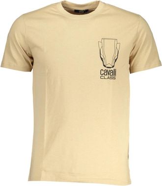 Cavalli Beiges T-Shirt Kurzarm Herren - - Tops - Herren - Beige - 2XL