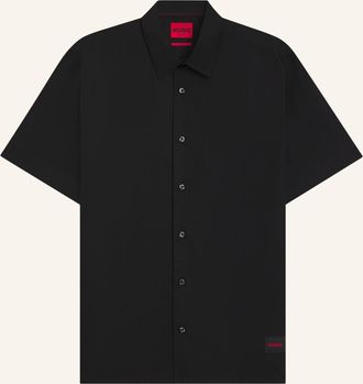 HUGO BOSS Hugo Casual Hemd Ebor Relaxed Fit schwarz