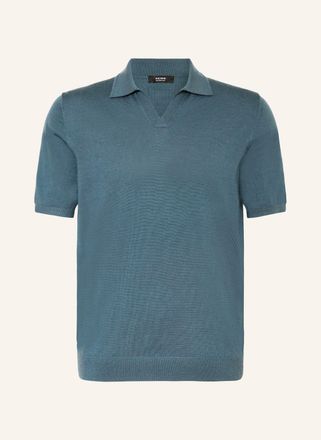 Reiss Reiss Strick-Poloshirt Duchie Aus Merinowolle blau
