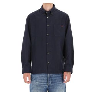 A.P.C. Blaues Hemd Relax Fit L&auml;ssiger Stil - - Shirts - Herren - Blau - M