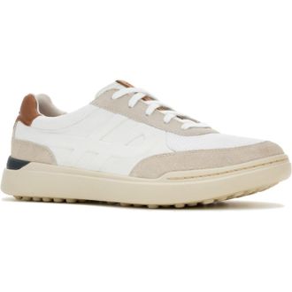 Hush Puppies Wes HP Sneaker Wildleder Herren Wei&szlig;e Trainers