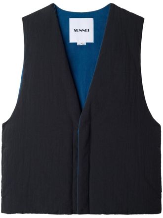 Sunnei gilet à design réversible - Bleu