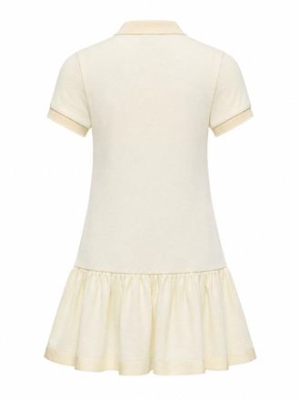 Moncler Polo-Collar Cotton Dress - Beige