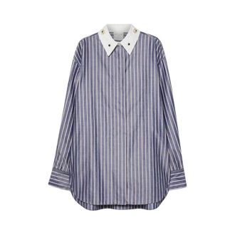 Forte_Forte Chemise brod&eacute;e strass - - Blouses & Shirts - Damen - Blau - S