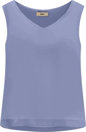 Herno Femme, Tops, Bleu, Taille: 40 FR Blouse &agrave; col en V