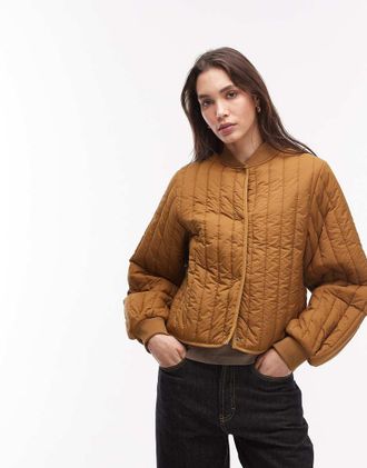 Rains 21760 Banja - Bomber matelass&eacute; imperm&eacute;able - Marron dor&eacute;-Brown