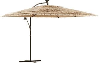 vidaXL Parasol de jardin avec LED et m&acirc;t en acier marron 290x290x238cm vidaXL