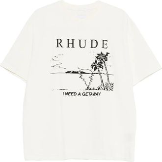 Rhude graphic-print T-shirt - Nude