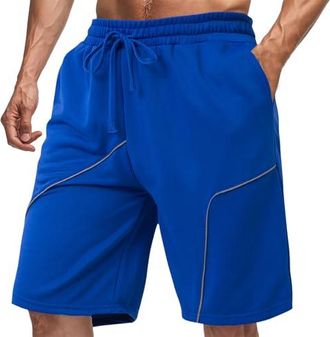 Generic Short de sport pour homme avec poches &agrave; cordon de serrage - Pantalon de travail extensible - Coupe ajust&eacute;e - Pantalon chino - Pantalon cargo extensibl