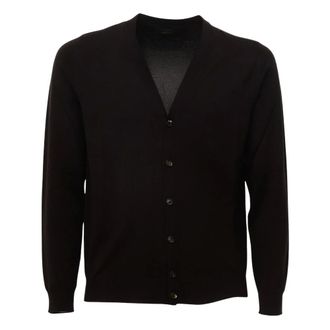 Zanone Gilet col en V - Homme - Pulls - Brun - Taille: L