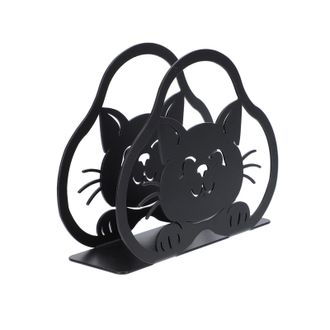 Lurrose Niedlicher Katzen Serviettenhalter aus Schwarzem Eisen Praktischer Tisch Serviettenspender f&uuml;r K&uuml;che Party und Caf&eacute;