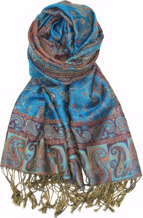 achillea Pashmina-Schal f&uuml;r Damen, blaugr&uuml;n, 28 W x 76 L