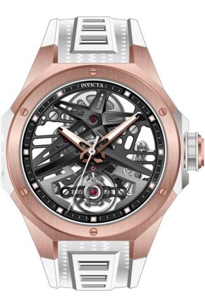 Invicta Celestial 69539 Herrenuhr - Mechanisches Werk - Edelstahl mit schwarzem Zifferblatt - 43 mm