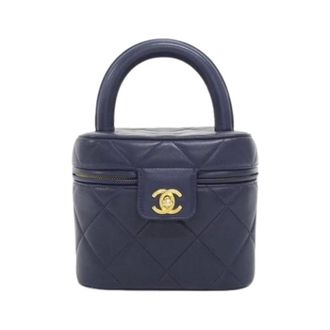 Chanel Sac &agrave; main vintage doccasion - Femme - Pre-owned - Bleu - Taille: ONE Size