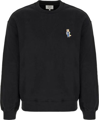 Maison Kitsun&eacute; Homme, Sweatshirts et sweats &agrave; capuche, Noir, Taille: XL Dressed Fox Comfort SweaT-shirt