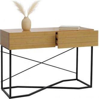Mendler Console HWC-P47 81 x 120 x 40 cm Aspect Bambou