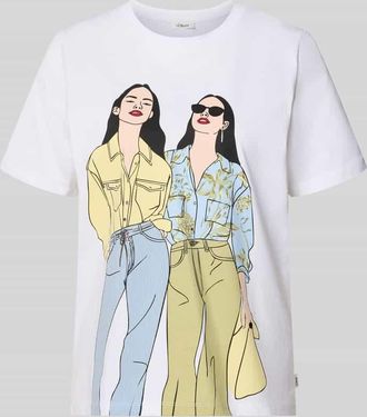 s.Oliver Red Label Relaxed Fit T-Shirt aus reiner Baumwolle