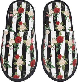 Generic Pantoufles Imprim&eacute; de fleurs roses Antid&eacute;rapant Chaussons en Feutre Respirant Confortable Maison Pantoufles Ext&eacute;rieur Maison L